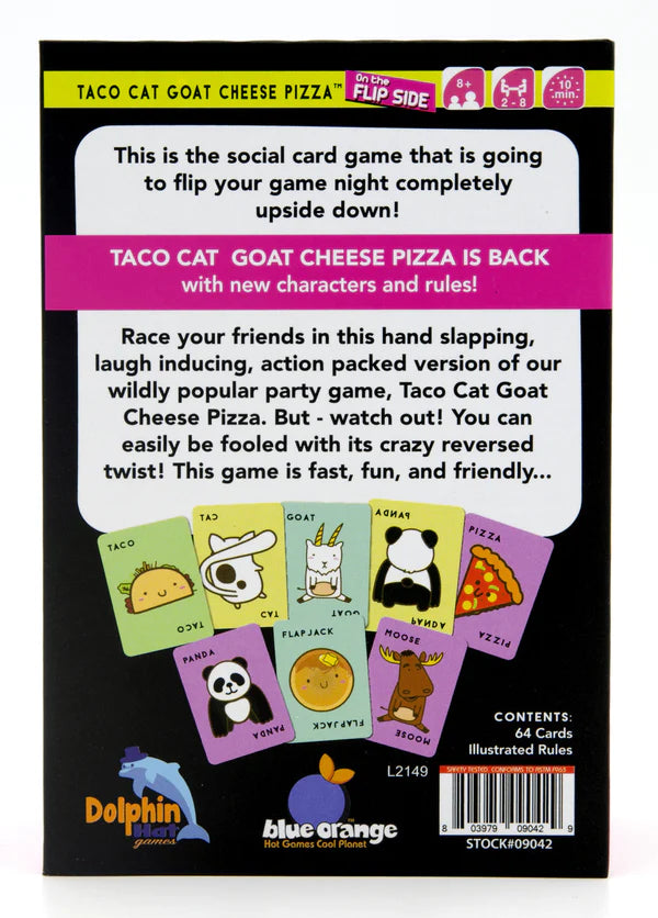Taco Cat Goat Cheese Pizza Flipside | A fast-paced family gard game ...
